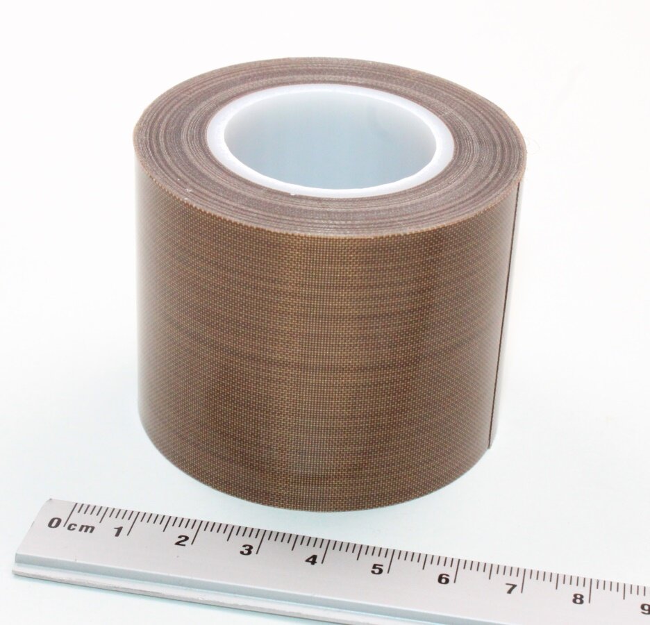 Лента тефлоновая самоклеящаяся арм. стеклотканью 0,18мм х 50мм х 10 м