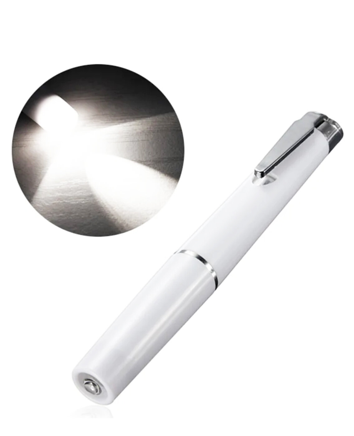 Медицинский фонарик в виде ручки, белый цвет