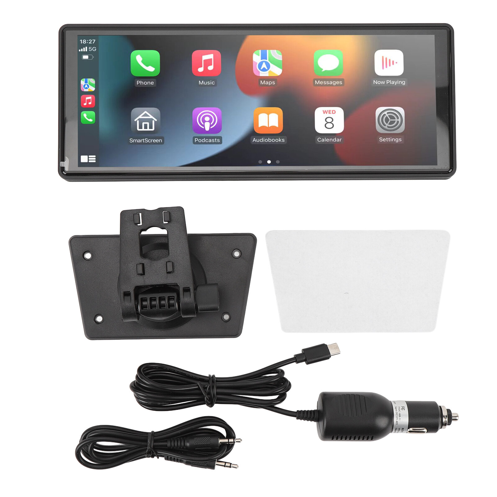 Автомобильная стереосистема для Carplay, беспроводная 10,26 дюйма, AUX FM-передача, портативный автомобильный сенсорный экран, навигация для фургона, прицепа, кемпера, грузовика-фургона