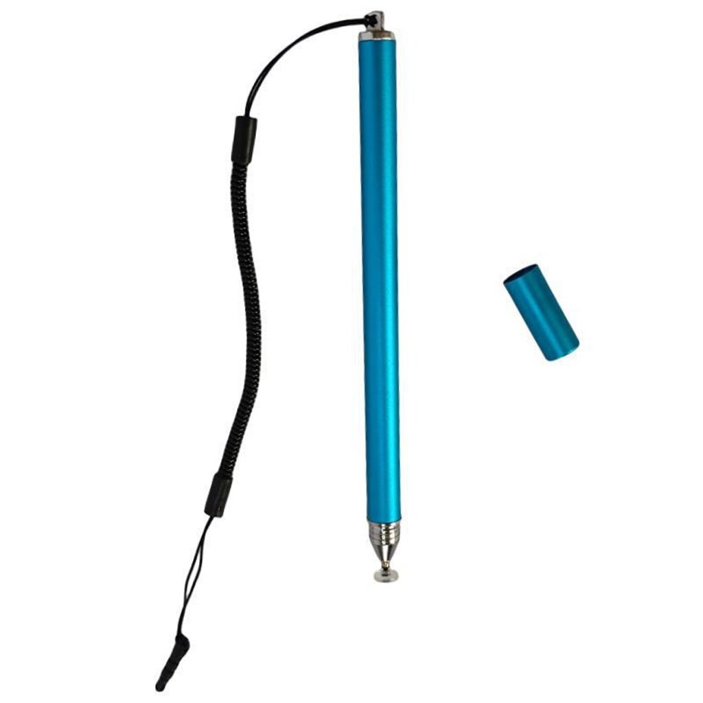 Ручка с сенсорным экраном для мобильного телефона и планшета со шнуром для пера-синий