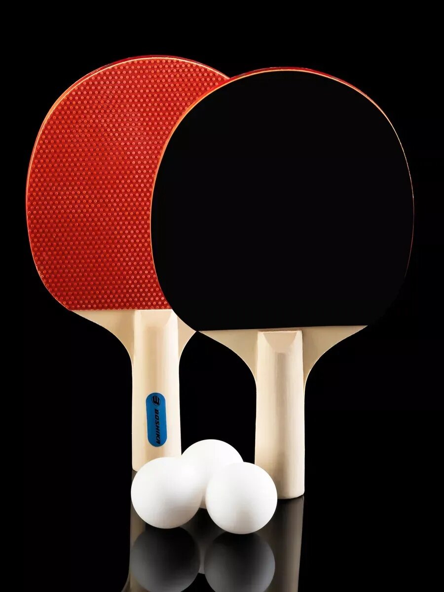 Набор для настольного тенниса BOSHIKA Training (2 ракетки, 3 мяча, сетка, крепление)