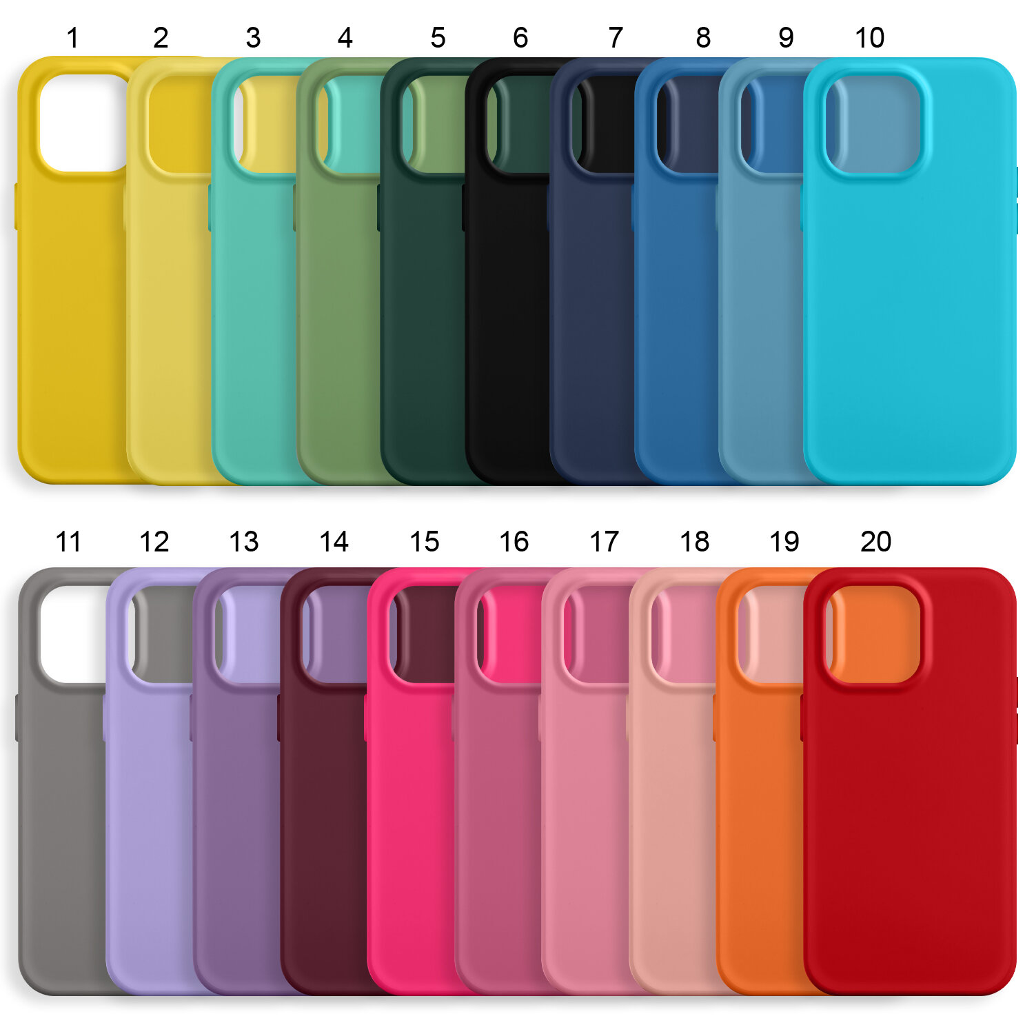 Чехол iPh 14 Pro Max Silicone WS (без лого, в прозрачном пакете)