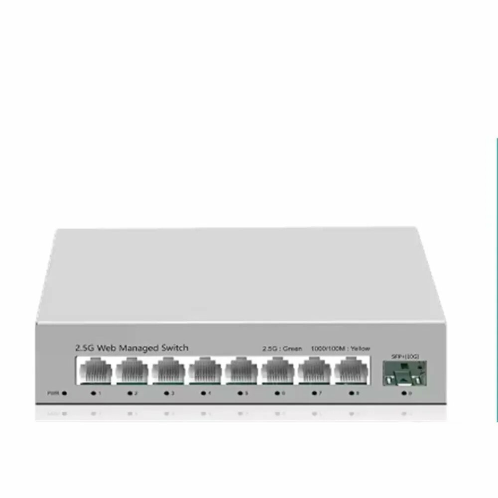 8 Порт 2,5GBE Smart Managed Switch 2500M Network 10G SFP+ SLOT Web Aggration