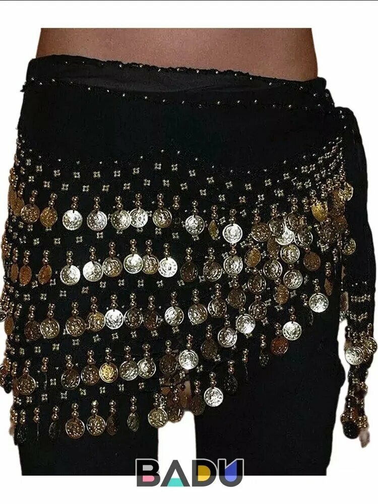 Пояс платок для восточных танцев с монетками badu AI