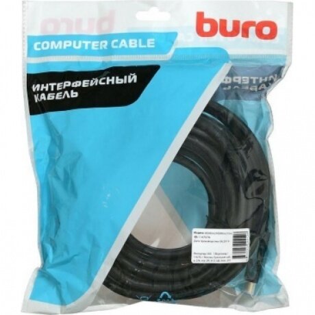 Кабель аудио-видео Buro HDMI (m)-HDMI (m) 10м контакты позолото черный (BHP HDMI 20-10)