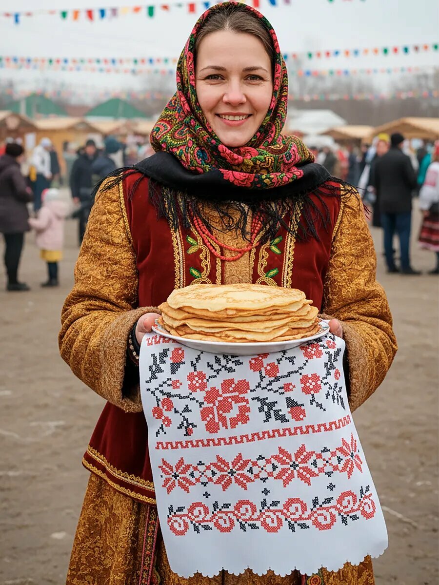 Платок , красный/белый — фото 1