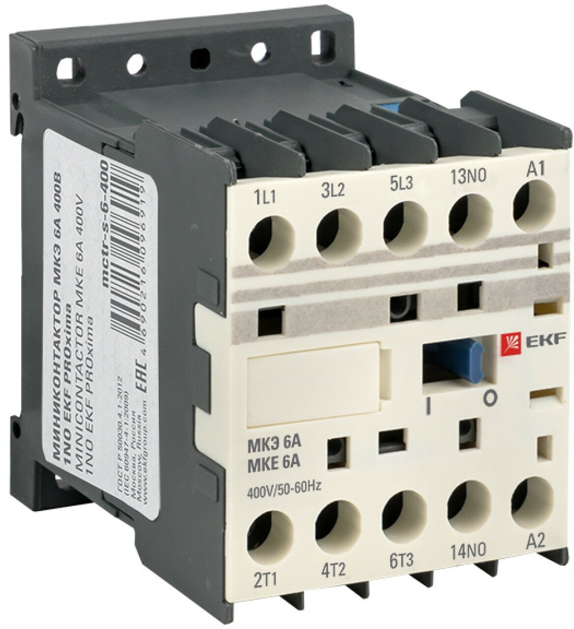 Миниконтактор МКЭ 6А 400В 1NO EKF PROxima