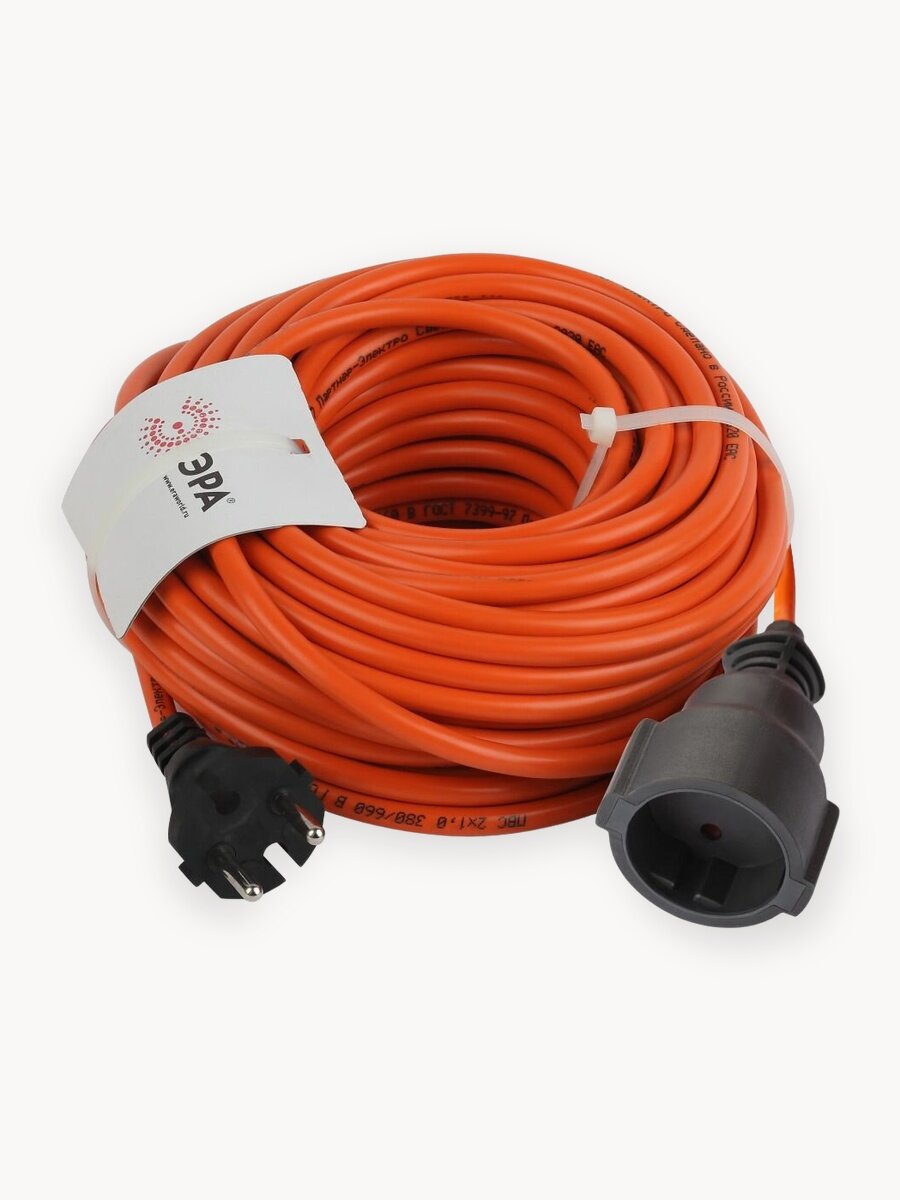 Удлинитель строительный силовой Эра UPx-1-2x1-20m без заземления 20 метров 1 розетка 10А