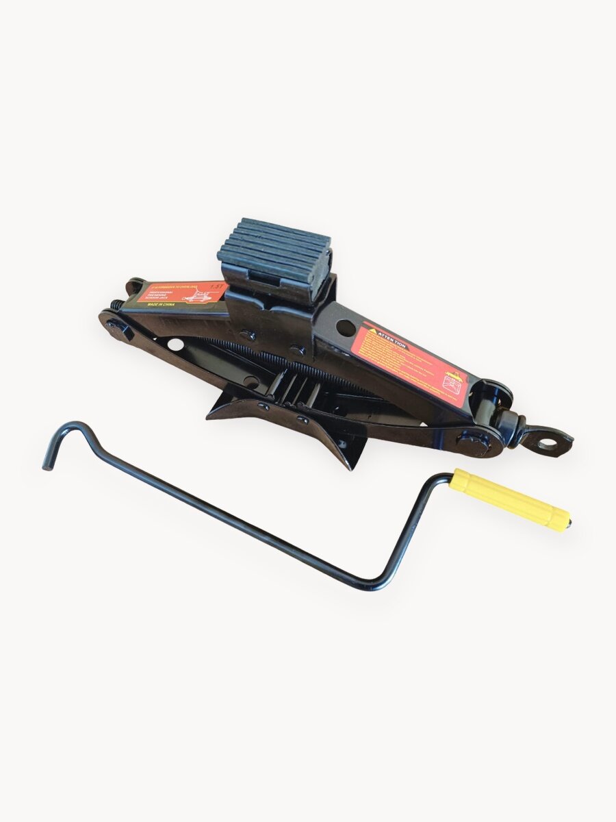 Домкрат автомобильный ромбический механический с резиновой подушечкой 1,5 тонны 110-300мм