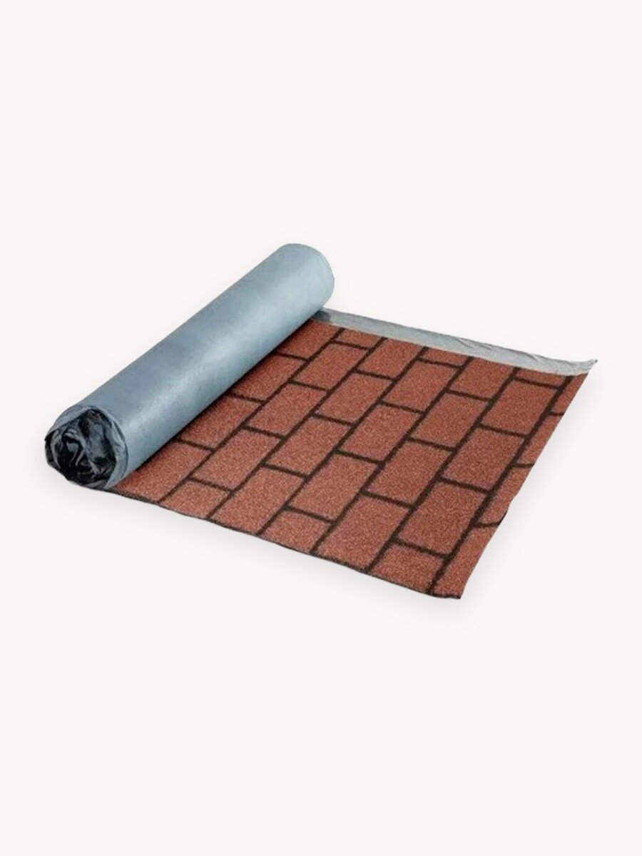 Рулонная черепица Технониколь Кирпичная кладка, 8 м², красная