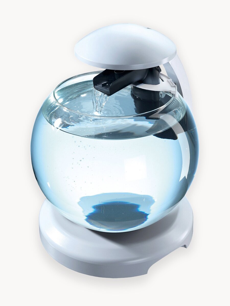 Аквариум Tetra Cascade Globe, 6.8л, круглый, белый, помпа, светодиодная подсветка