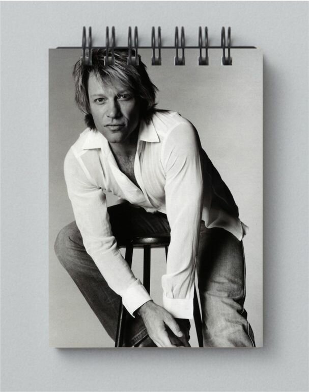 Блокнот Bon Jovi, Бон Джови №10, Размер А4, 21 на 30 см