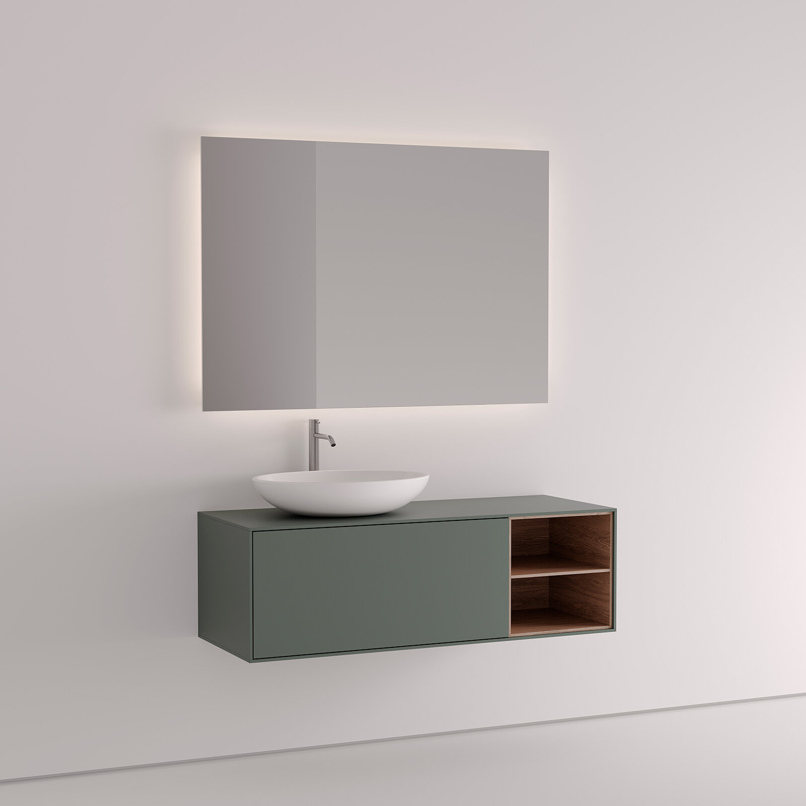 Тумба подвесная под две раковины 150 см. Vivomobili VERDE COMODORO