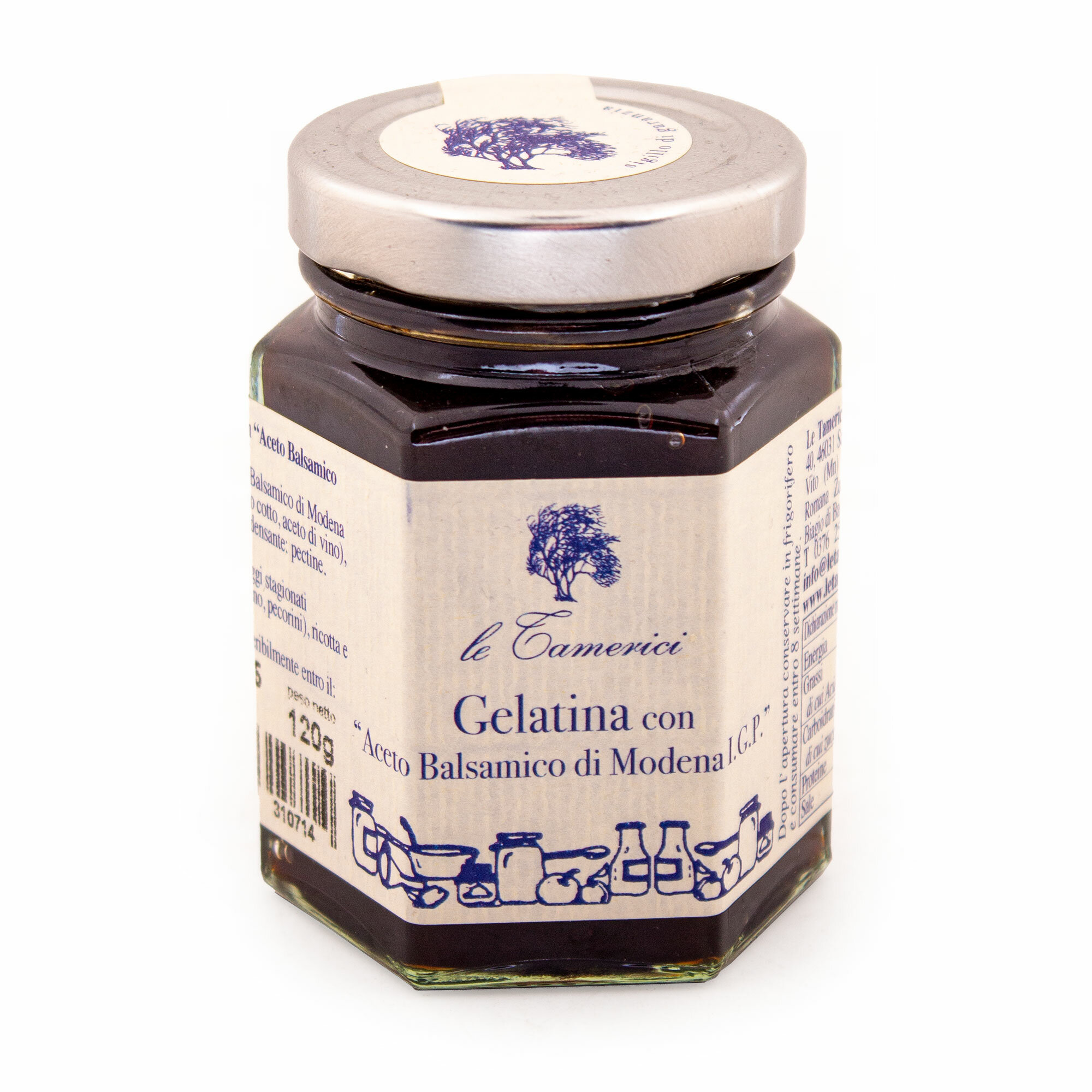 Желе с бальзамическим уксусом из Модены IGP, LE TAMERICI, 0,120 кг (ст/б)