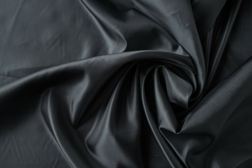 Ткань подклад из полиэстера темно-серый, ширина 1.51 м