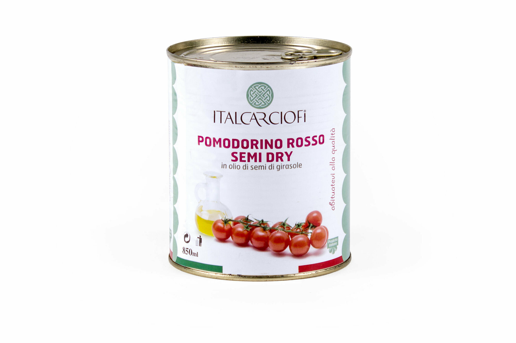 Томаты черри полусушеные в подсолнечном масле, ITALCARCIOFI, 0,75 кг/0,85 л (ж/б)