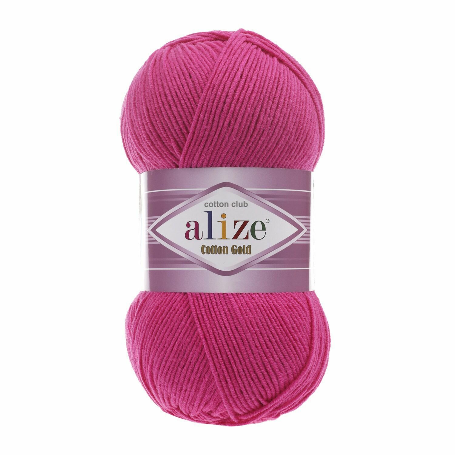 Пряжа ALIZE Cotton gold, фуксия - 149, 55% хлопок, 45% акрил, 5 мотков, 100 г, 330 м.