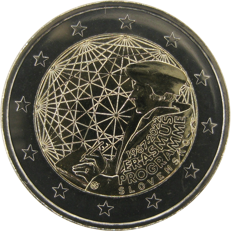 Словакия 2 евро 2022 / 35 лет Программе ERASMUS