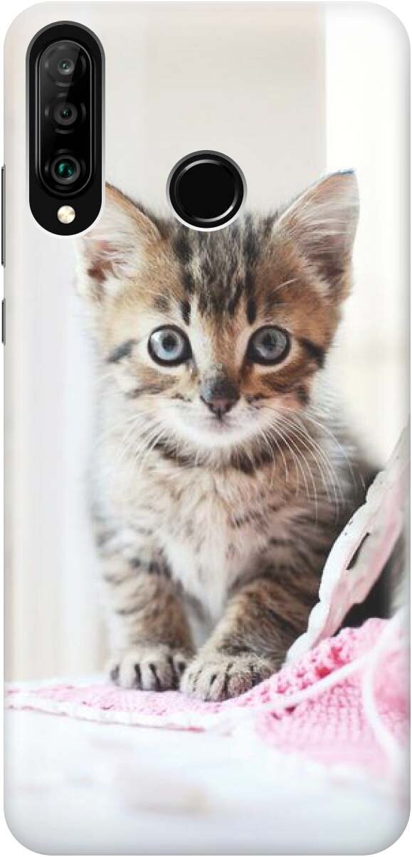 Силиконовый чехол на Honor 20 Lite, 20s, Huawei P30 Lite, Хуавей П30 Лайт, Хонор 20 Лайт, 20s с принтом "Милый котенок"