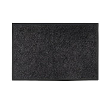 Грязезащитный ворсовый ковер «York» в канте черный, 40х60см
