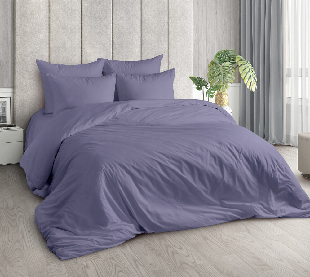 Простыня 1,5 спальная. Поплин гладкокрашеный "Фиалка" . Хлопок 100%. Гост.