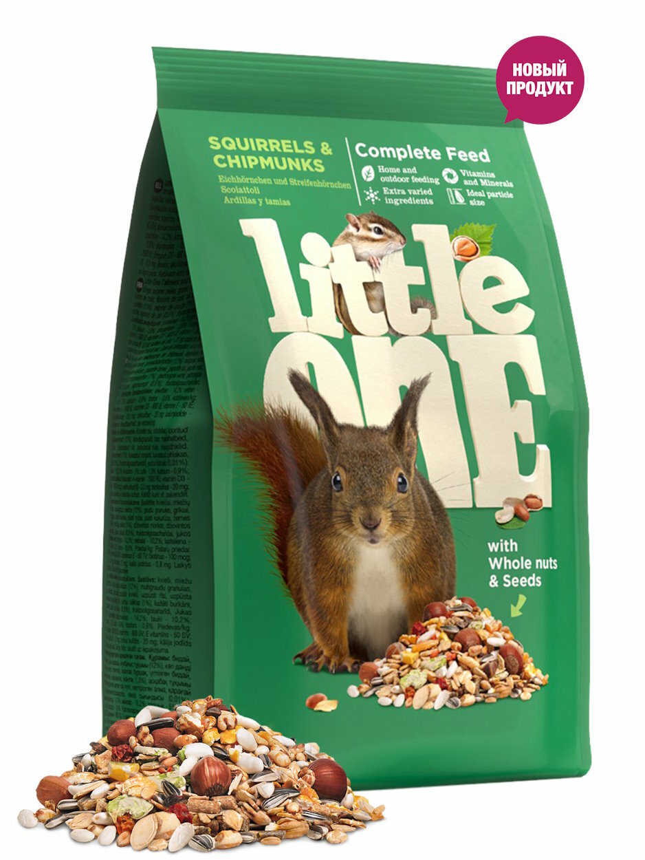 Сухой корм Little One для белок и бурундуков пакет, 400 гр