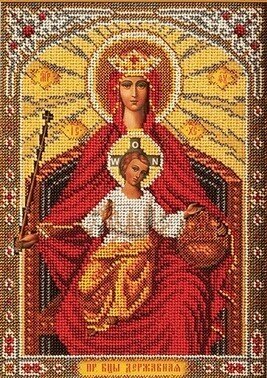 Набор для вышивания Радуга бисера #В-199 Державная Богородица, Вышивка бисером, 19 х 27 см