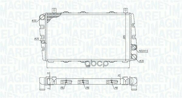 Радиатор [490x285] MAGNETI MARELLI арт. 350213189700