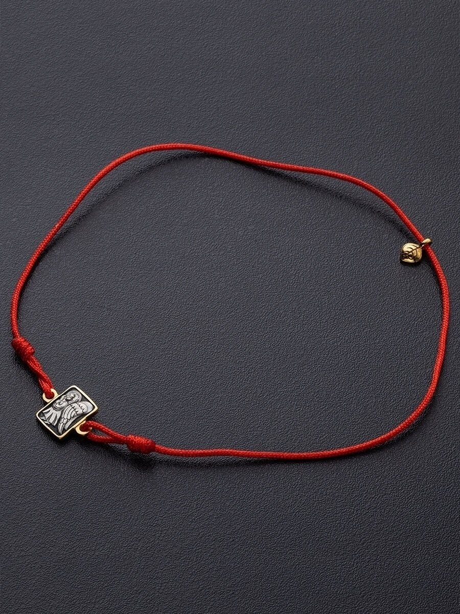 Браслет, серебро, 925 проба, золочение, чернение