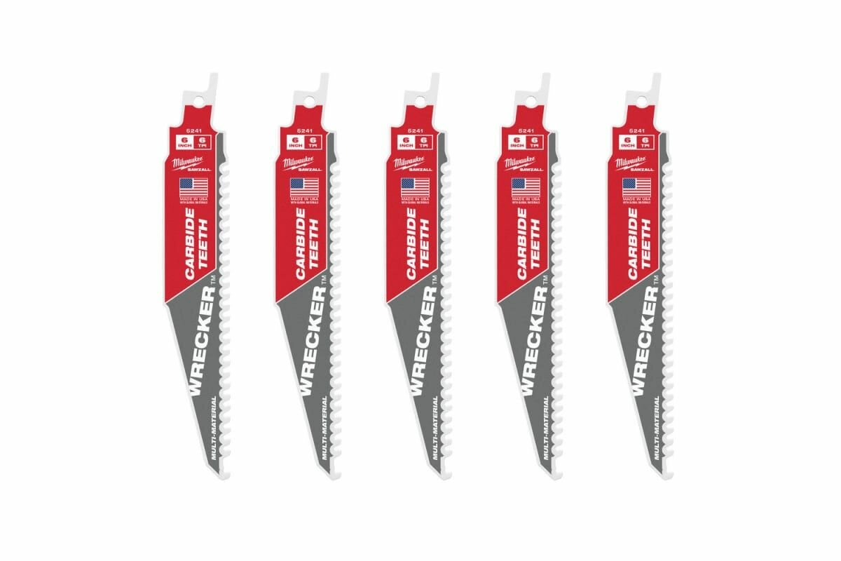 Полотно WRECKER TCT (5 шт; 150 мм; 6TPI) для сабельной пилы Milwaukee