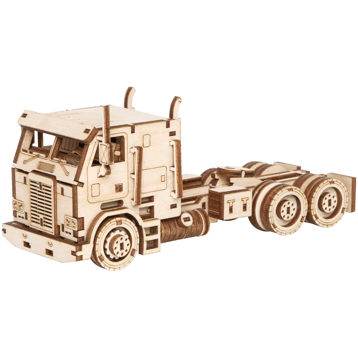 Конструктор деревянный ТРИ совы "Тягач", 14*5.8*6.5см, 130 деталей, картонная коробка