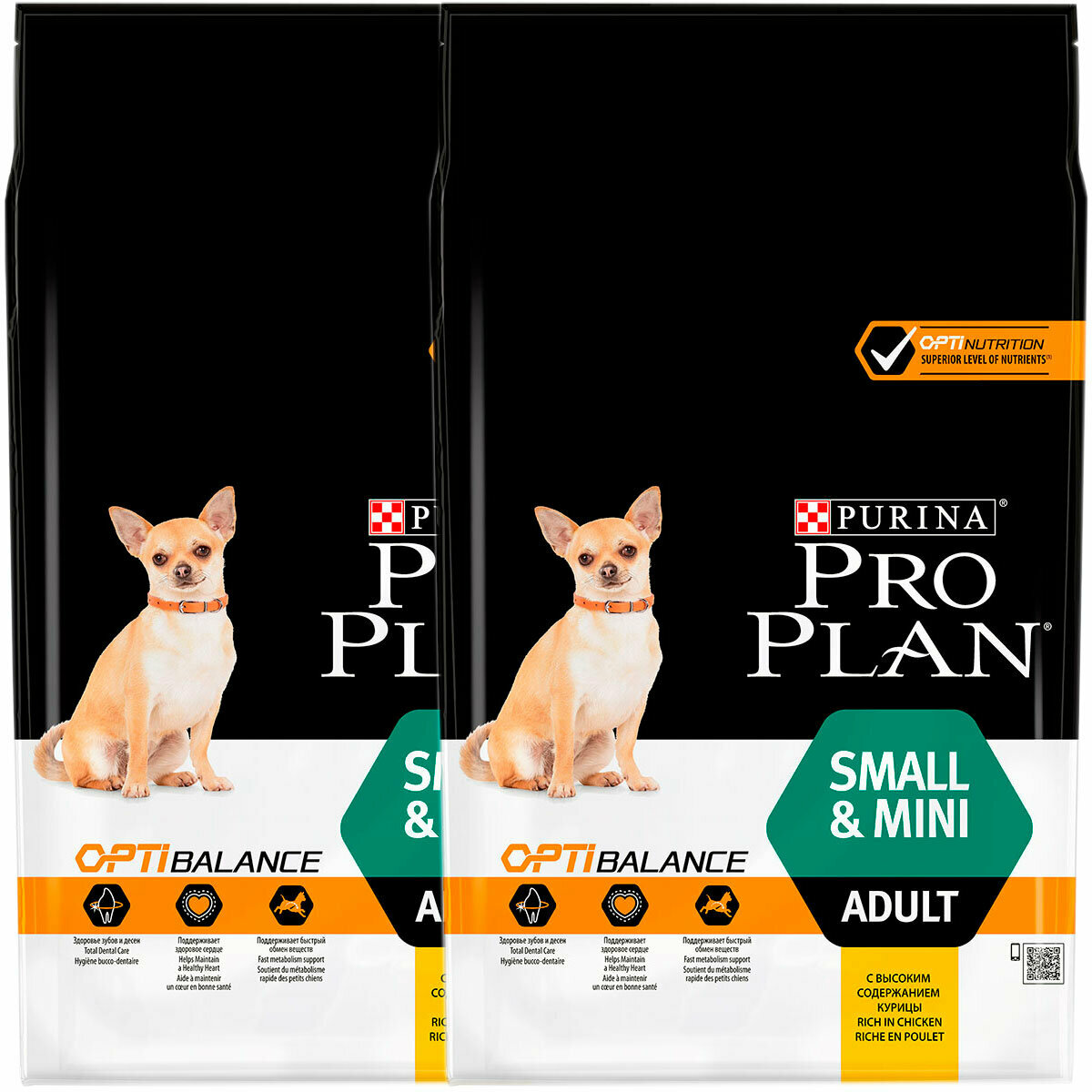 PRO PLAN ADULT DOG OPTIBALANCE SMALL & MINI для взрослых собак маленьких пород с курицей и рисом (3 + 3 кг)