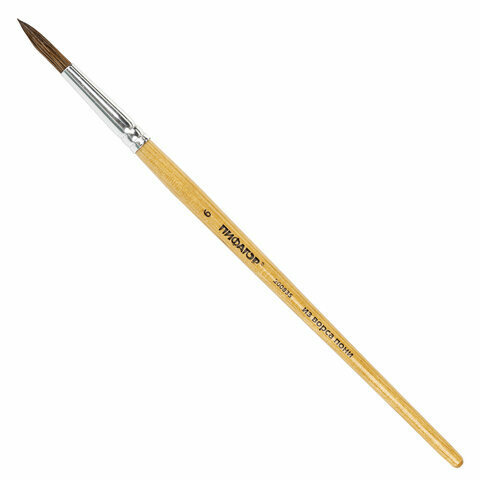 Кисть пифагор, из ворса пони, круглая, № 6, 200835