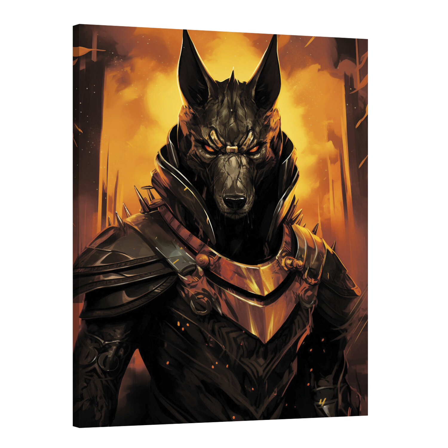 Интерьерная картина 50х70 "Анубис: воплощение вечного покоя"