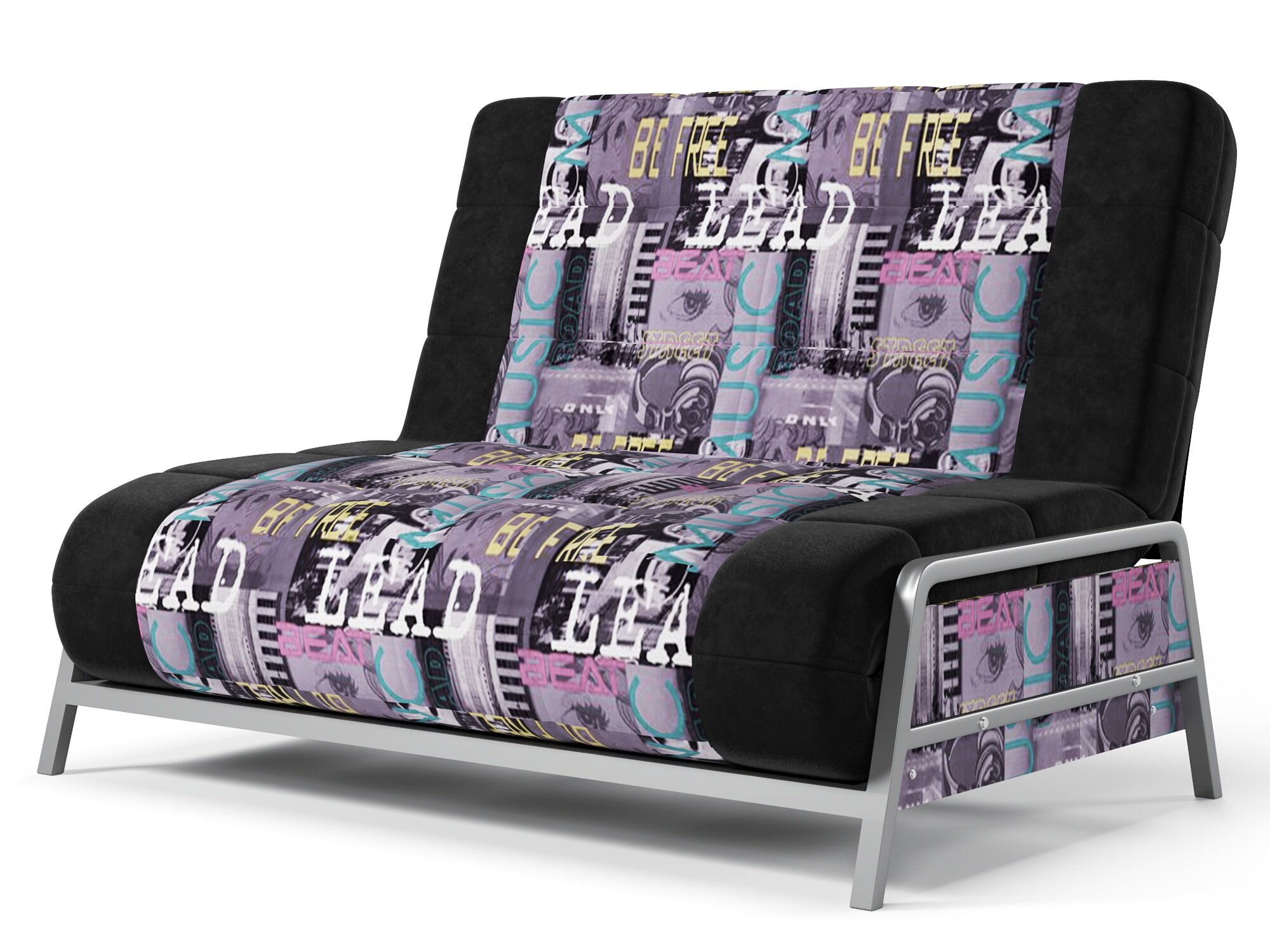Диван-тахта-шезлонг Acrobattico 100 City Prints Music 3 (105х85х95, СМ 100х200)