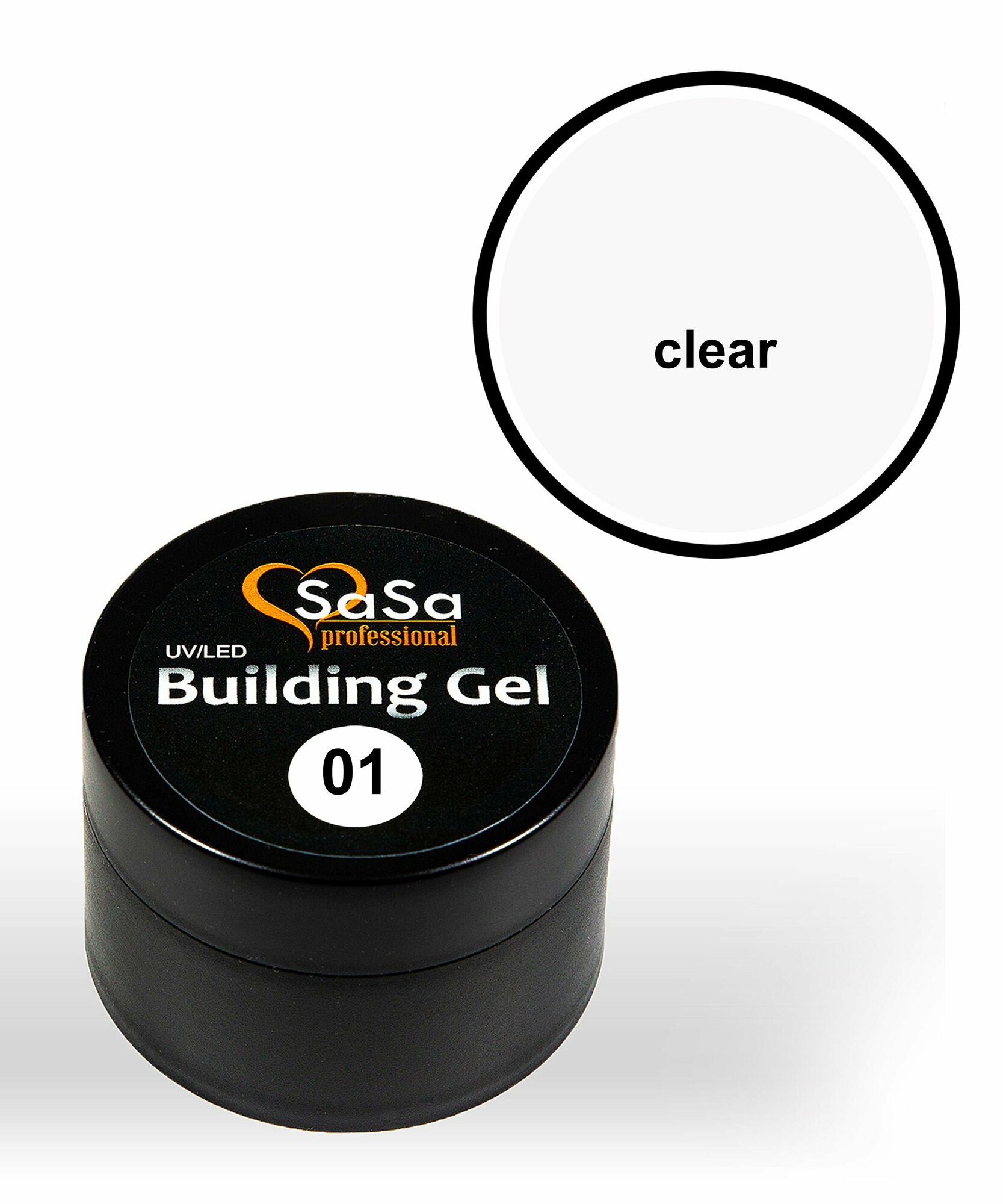 SaSa Гель для моделирования Building gel 30 гр. Цвет 01 (прозрачный)
