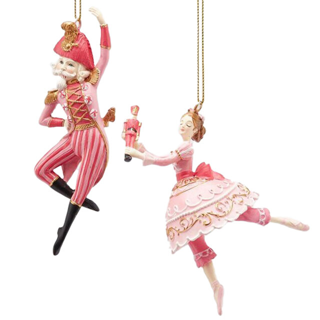 Набор елочных игрушек Щелкунчик: Rosa Marvellous 13 см, 2 шт, подвеска, EDG (ЭДГ), 685313-55-набор
