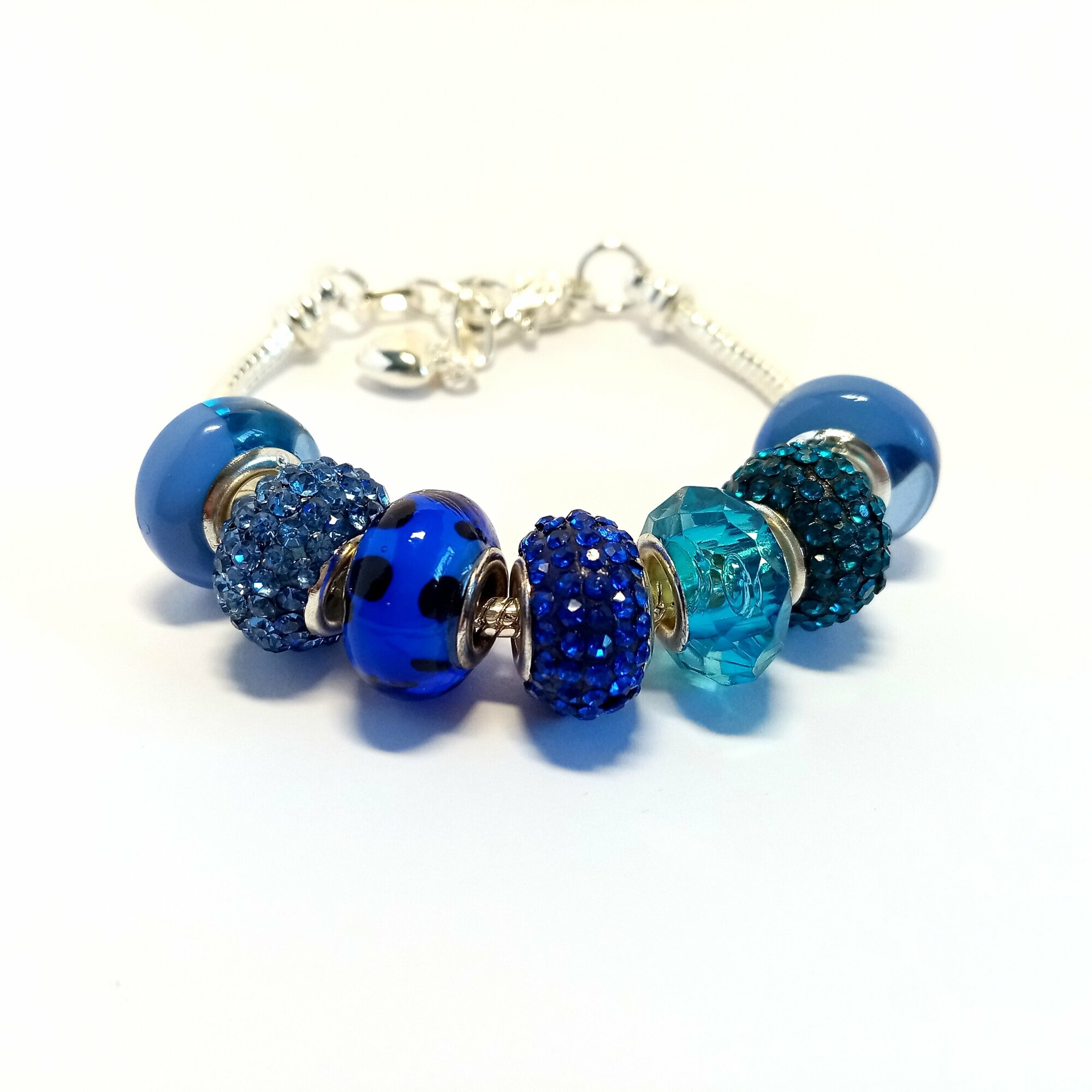 Браслет, стекло, кристаллы Preciosa, муранское стекло, стразы, керамика