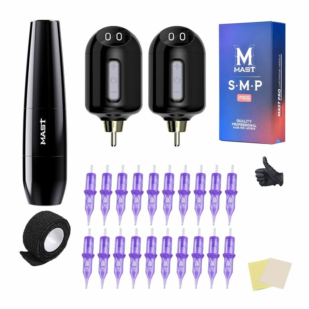 Набор для татуажа Mast P15 Black с блоками Airbot Smart P320