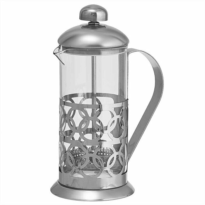 Френч-пресс WEBBER BE-3135, нержавеющая сталь, серебристый, 350мл