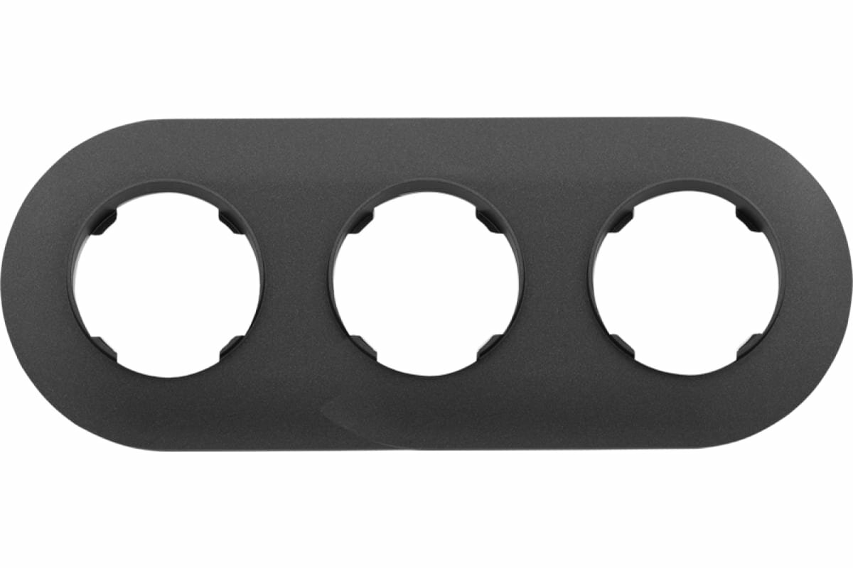 Bylectrica рамка 3-х местная серия прованс круг графит для электрощитов юлиг.735212.501