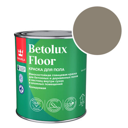 Краска Tikkurila Betolux Floor для полов глянцевая RAL 7002 (Оливково-серый - Olive grey) 0,9 л