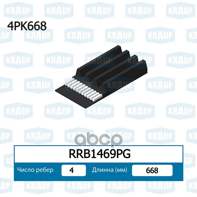 Ремень поликлиновой Krauf арт. RRB1469PG