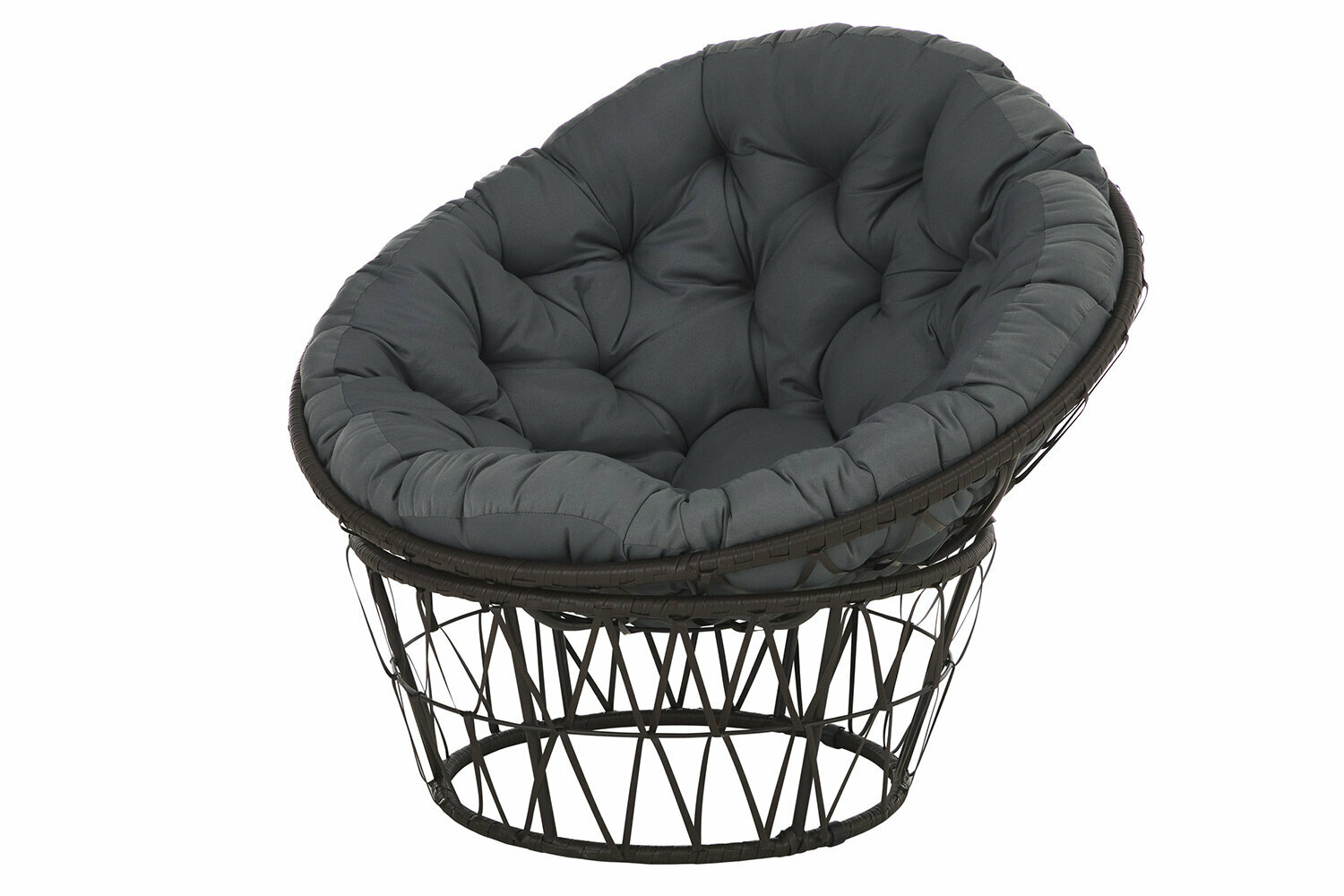 Кресло садовое Hoff Лея, 110х80х105 см, искусственный ротанг, цвет тёмно-коричневый