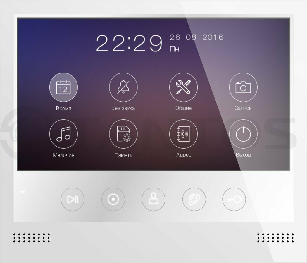 Tantos Selina HD M - монитор видеодомофона для квартиры, дома или офиса, аналоговый видеомонитор с TFT LCD дисплеем 7" 1024x600px