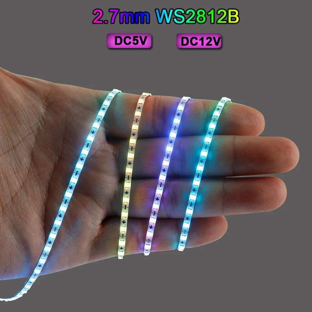 Светодиодная лента TNALANT WS2812B RGBIC 2,7 мм DC5V, 1 м