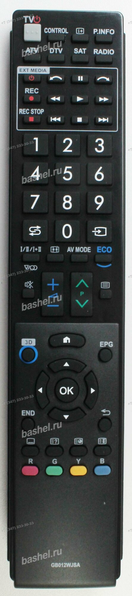 Sharp GB012WJSA (GA983WJSA) 3D LCD LED TV, Пульт ДУ