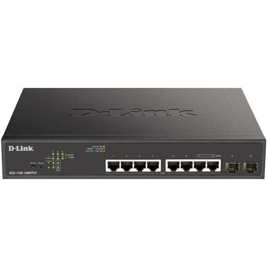 Коммутатор D-LINK DGS-1100-10MPPV2/A настраиваемый
