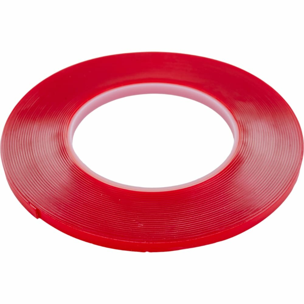 Акриловая двусторонняя клейкая лента Holex 6 мм х 10 м, 1 мм, прозрачная, блистер HAS-93908