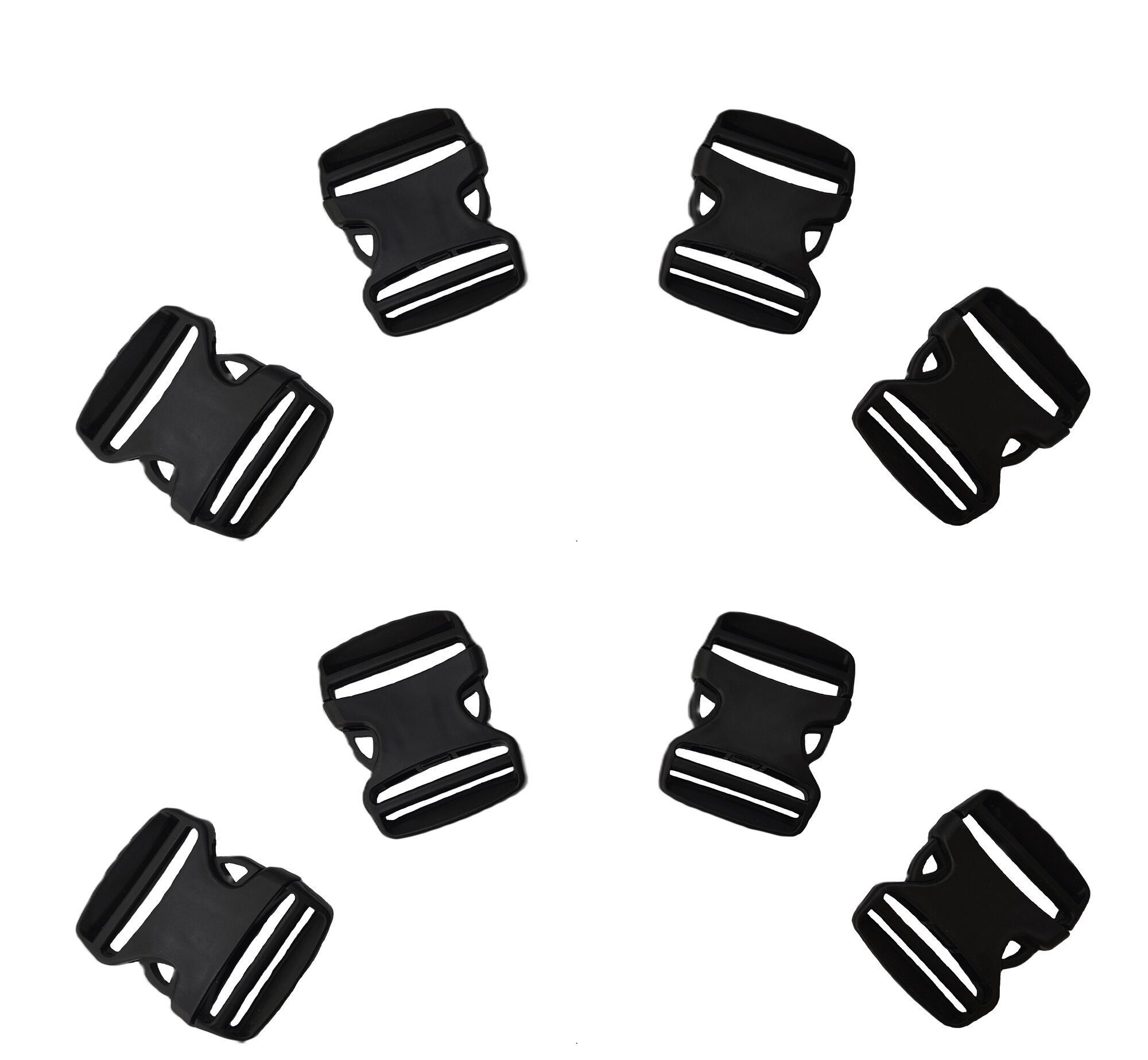 Застежка Фастекс ширина 50 миллиметров, количество 8 штук, черный